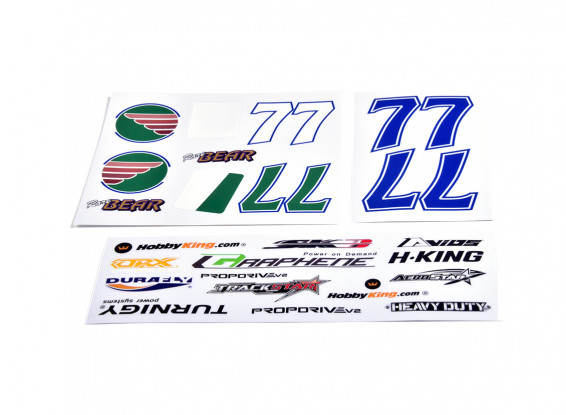 Durafly Rare Bear Reno Racer 680mm Replacement Decal Set (Green/White ...