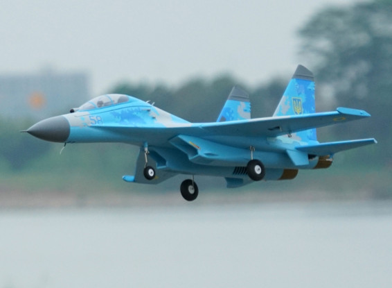 XFLY (PNF) Sukhoi Su-27 Flanker (Blue) w/Twin 50mm 12 Blade EDF Fans ...