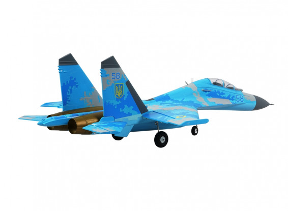 XFLY (PNF) Sukhoi Su-27 Flanker (Blue) w/Twin 50mm 12 Blade EDF Fans ...