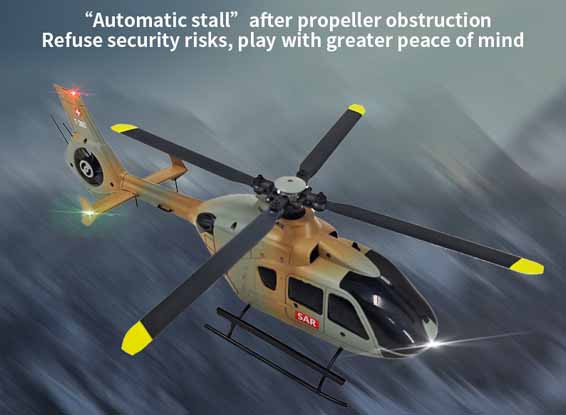 RC ERA C123 (RTF) EC135 Flybarless RC Helicopter w/Tx, 6-Axis Gyro ...