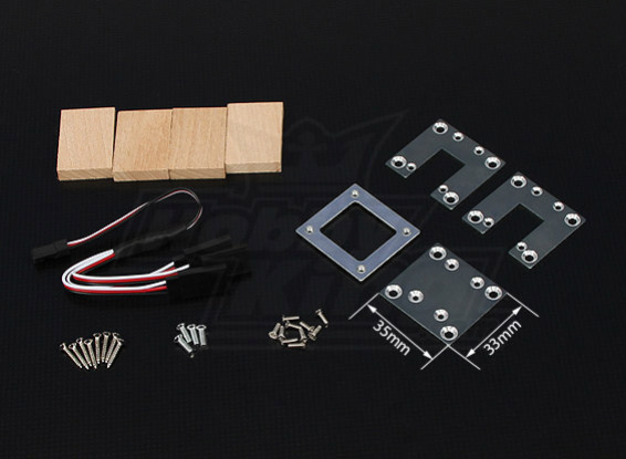 Turnigy DSR Tricycle Retract System 90 degree Rotating Nose Wheel Gear ...