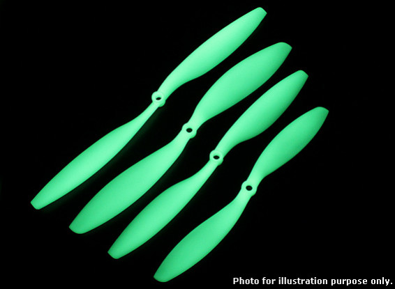 Turnigy SF Glowing Propeller 10x3.8 Black (CW) (2pcs)