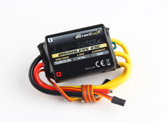 RotorStar 120A HV (4~14S) Brushless Speed Controller (OPTO)