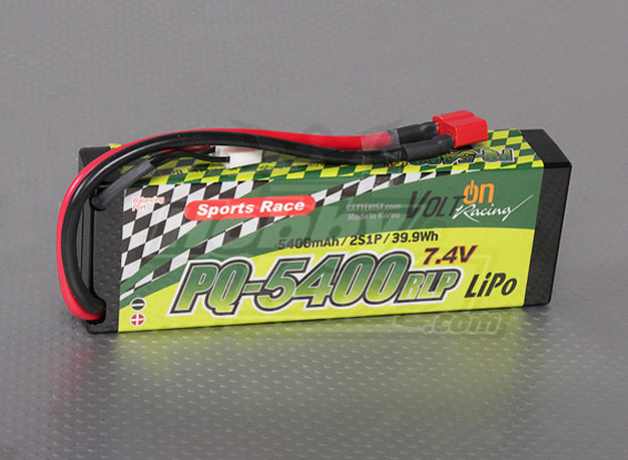 Polyquest 5400mAh 2S RLP Racing Lipo Pack