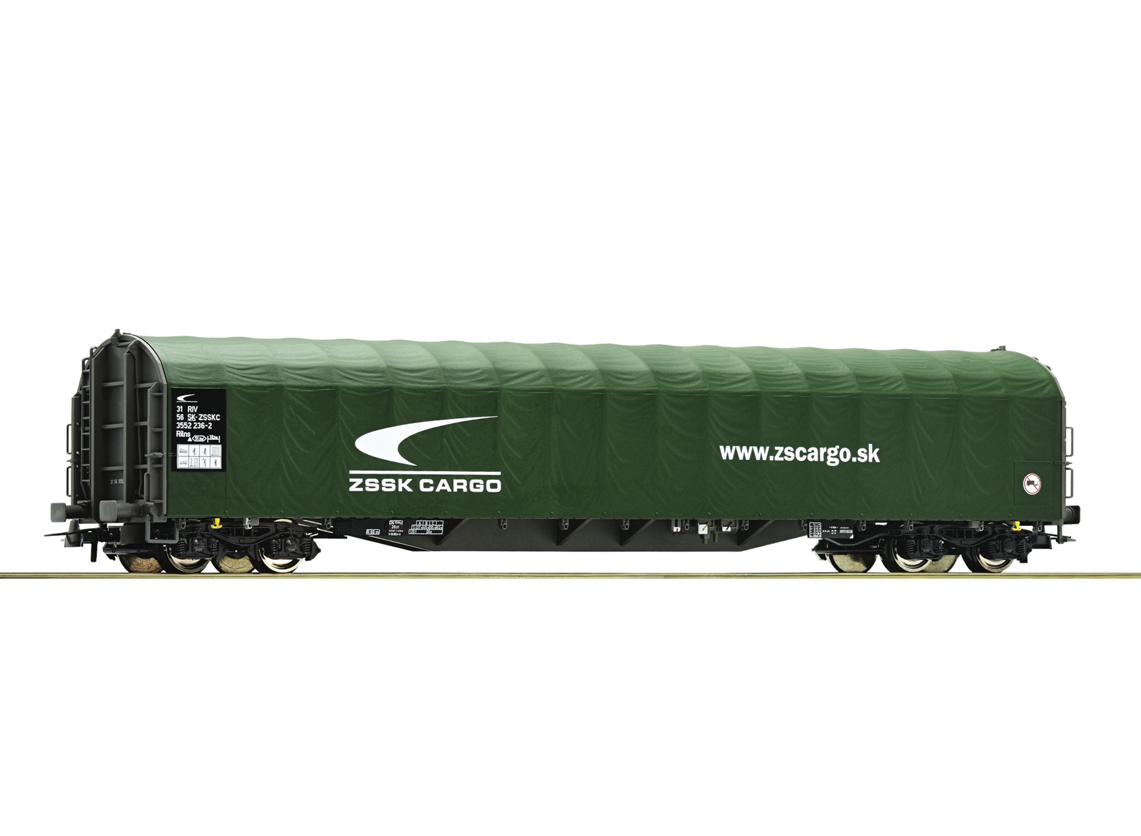 Roco/Fleischmann HO Scale Sliding Tarpaulin Wagon ZSSK CARGO