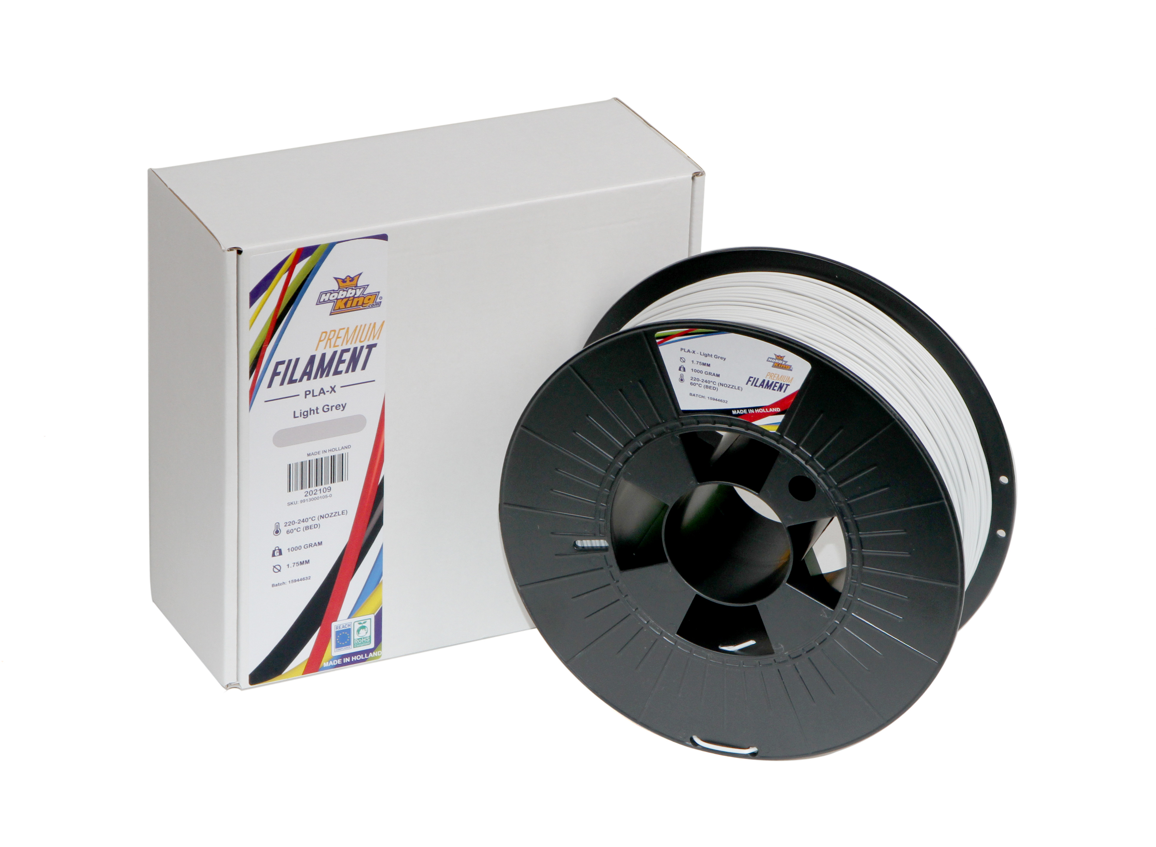 PLA Premium X³ Light Grey 1kg 1.75mm HobbyKing | HobbyKing