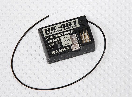 Sanwa/Airtronics RX-461 Telemetry 2.4GHz Surface Receiver (MT-4 FHSS-4T)