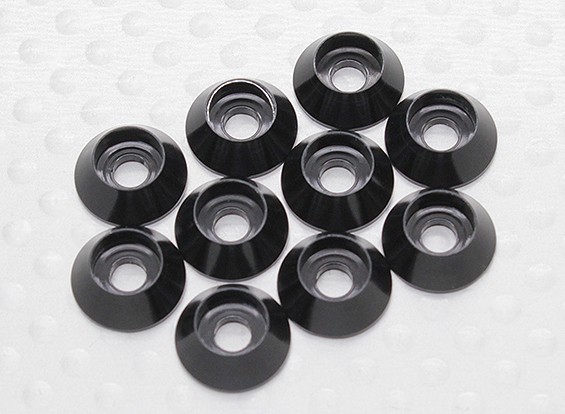 Sockethead Washer Anodised Aluminum M3 (Black) (10pcs)