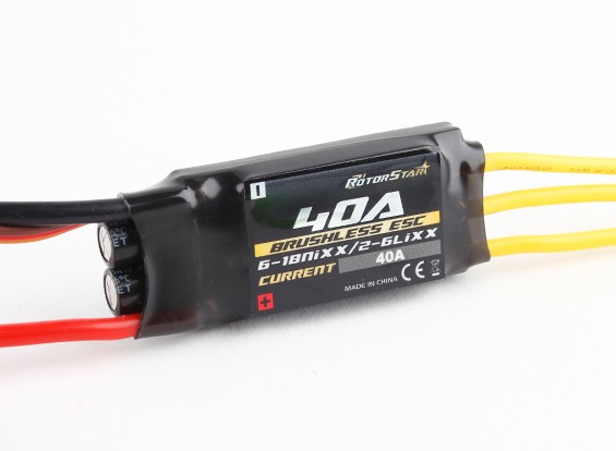 RotorStar 40A (2~6S) SBEC Brushless Speed Controller