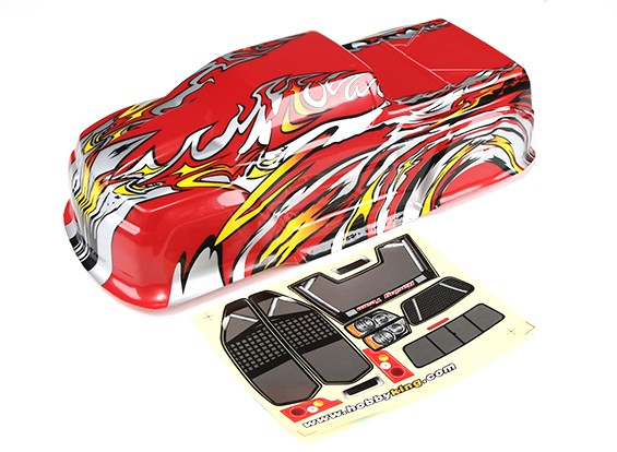 HobbyKing™ 1/10 Scale Pre-Painted Monster Truck Bodyshell-Red with ...