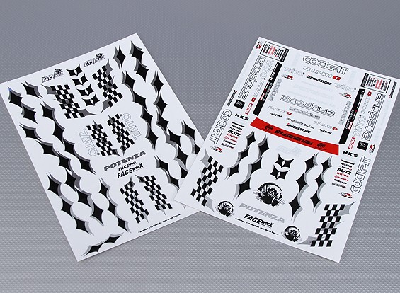 Self Adhesive Decal Sheet - Prodrive 1/10 Scale (2pc)