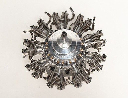 Seidel Nine Cylinder Glow plug Radial Engine