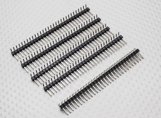 90 graden Pin Header 1 x 30 Pin 2.54mm Pitch (5PCS)