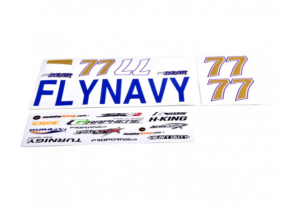 Durafly Rare Bear Reno Racer 680mm Replacement Decal Set (Gold/White ...