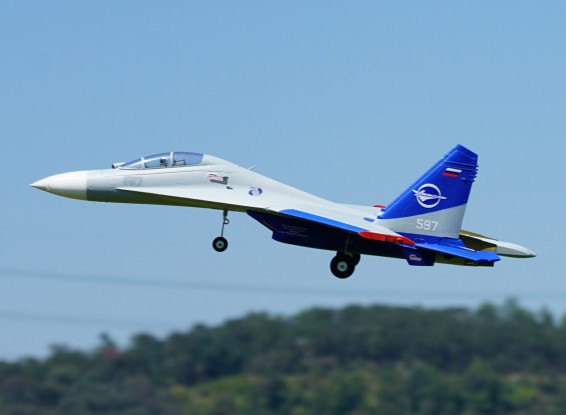XFLY (PNF) Sukhoi Su-27 Flanker (Grey) w/Twin 50mm 12 Blade EDF Fans ...