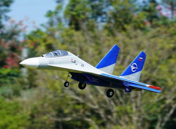 XFLY (PNF) Sukhoi Su-27 Flanker (Grey) w/Twin 50mm 12 Blade EDF Fans ...