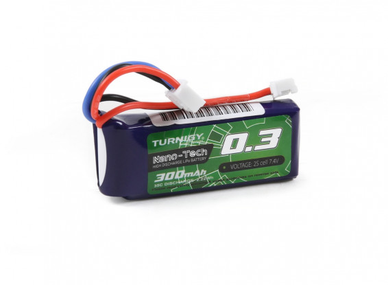 Turnigy Nano-Tech 300mAh 2S 35C LiPo Pack w/JST-PH Connector | hobbyking