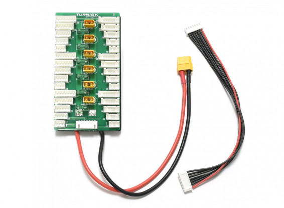Turnigy XT30 Parallel Charging Board w/Fuse for 6 x 2~6S Battery Packs ...