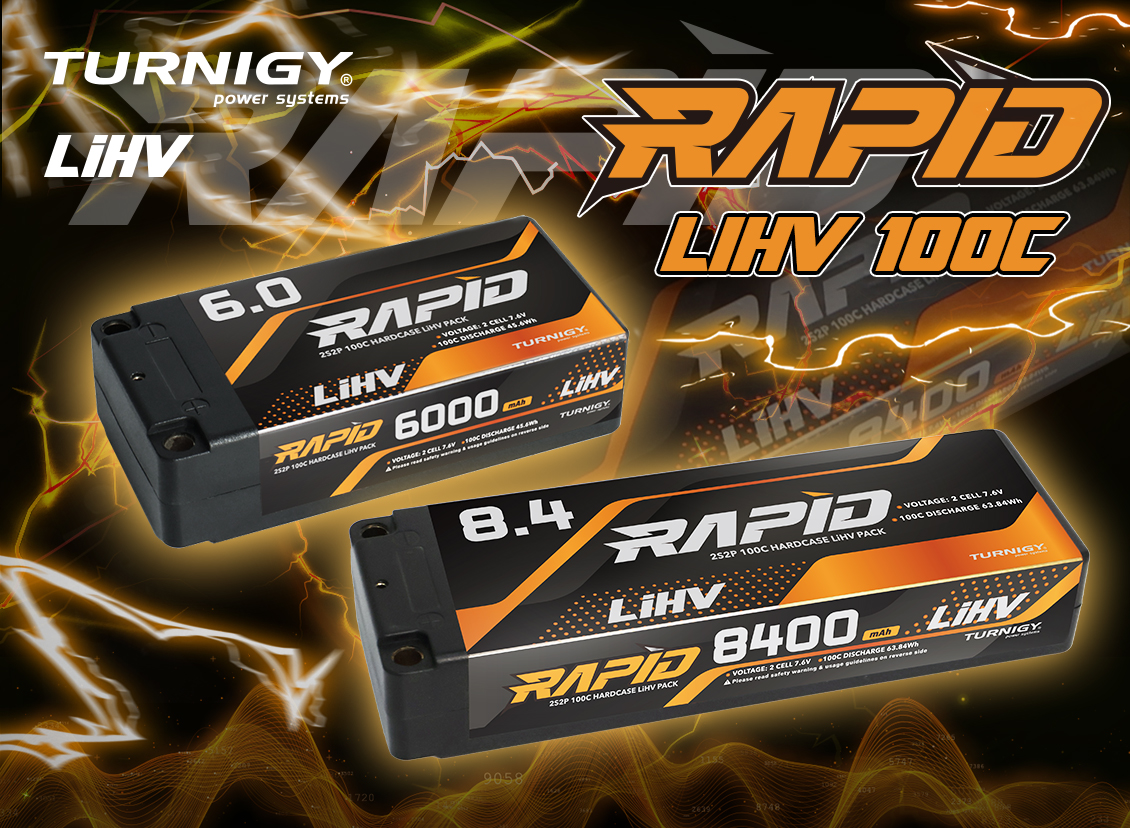 Turnigy Rapid 2S 6000mAh 7.4V 100C Lipo Battery w/XT90 for RC cars ...